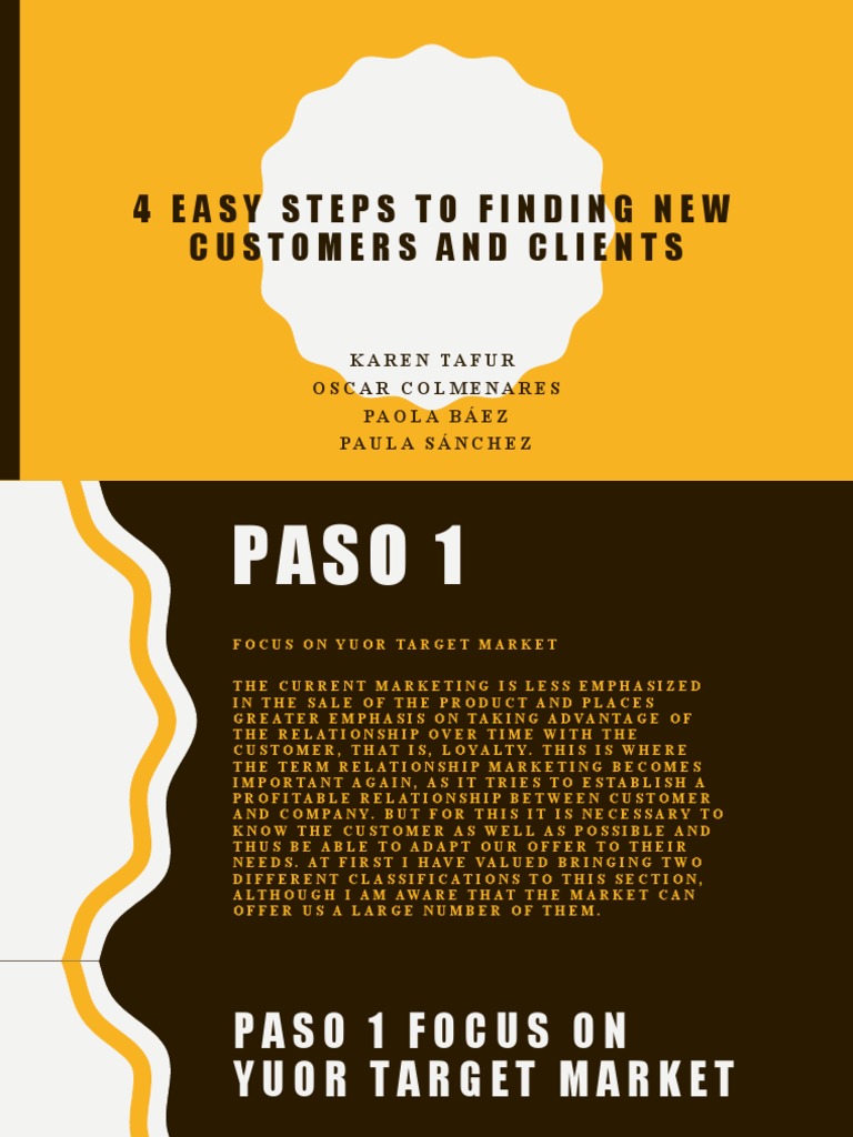 4 Easy Steps To Finding New Customers and | PDF