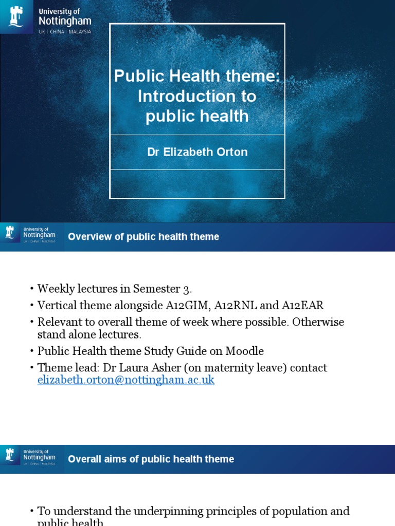 Introduction to Public Health Principles | PDF | Preventive Healthcare ...