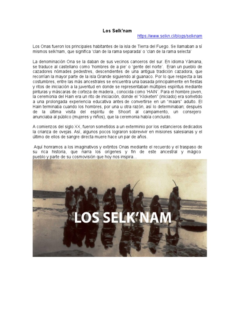 Los Selk'nam | PDF