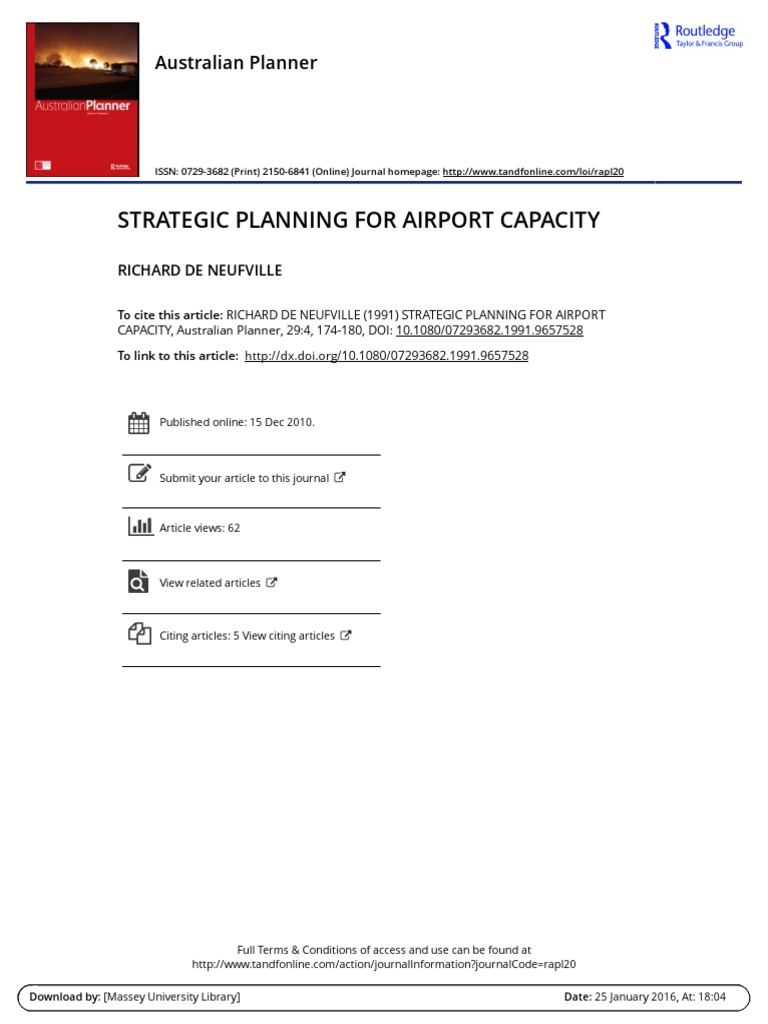Strategic Planning For Airport Capacity PDF | PDF | Airport | Forecasting