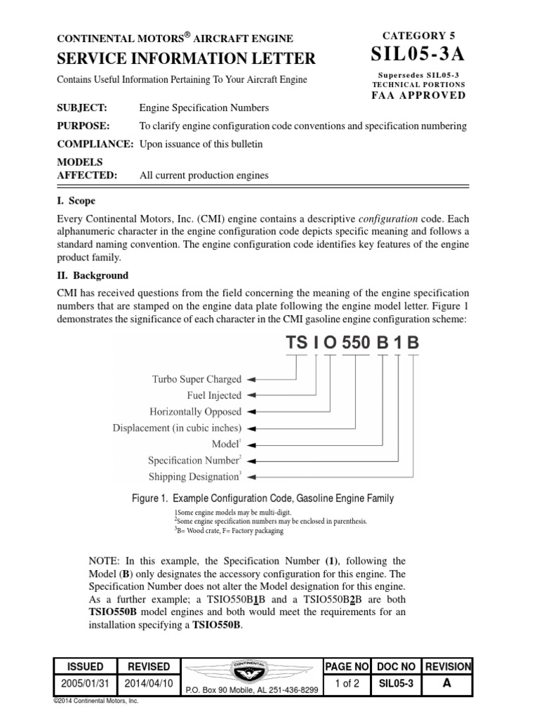 Continental Motors Aircraft Engine PDF | PDF | Engines | Specification ...