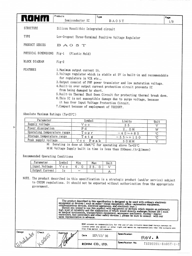 BA05T Rohm | PDF