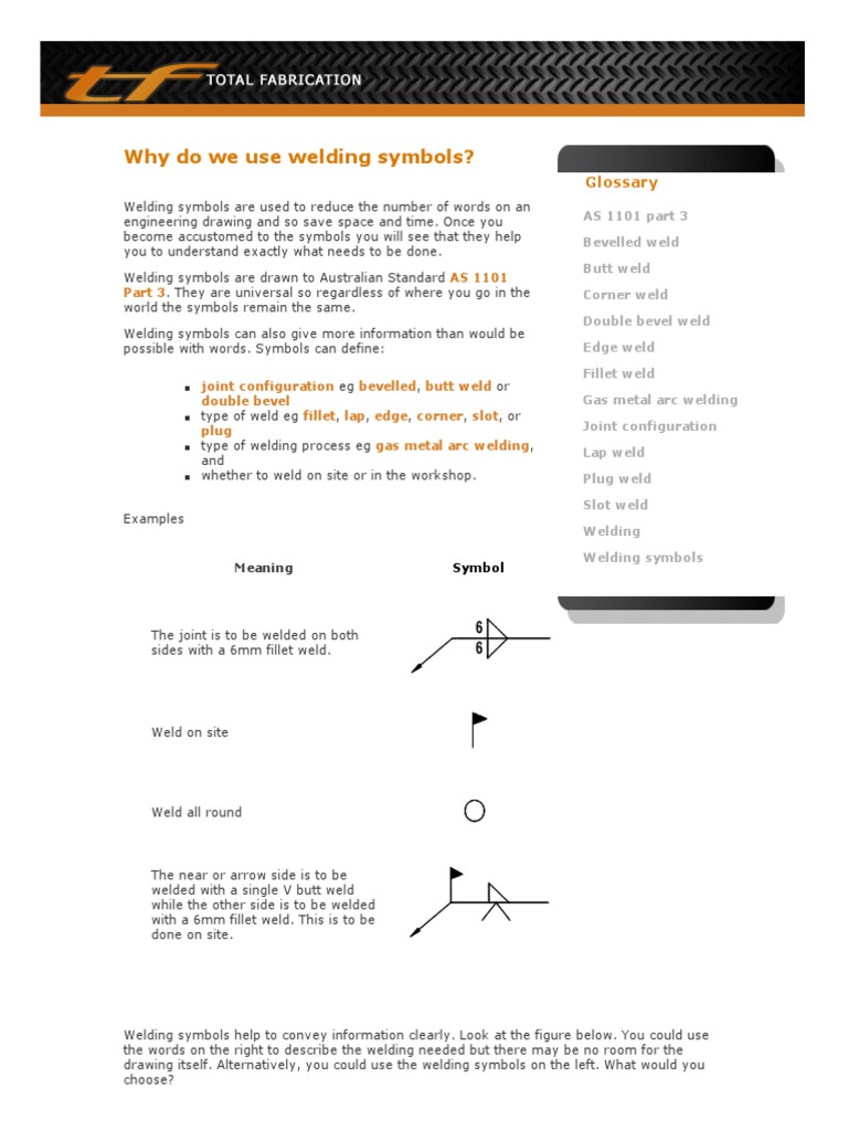 Basic Welding Symbols PDF | PDF | Welding | Construction
