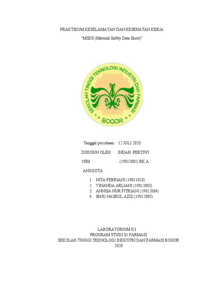 Pentingnya MSDS dalam K3 Laboratorium | PDF