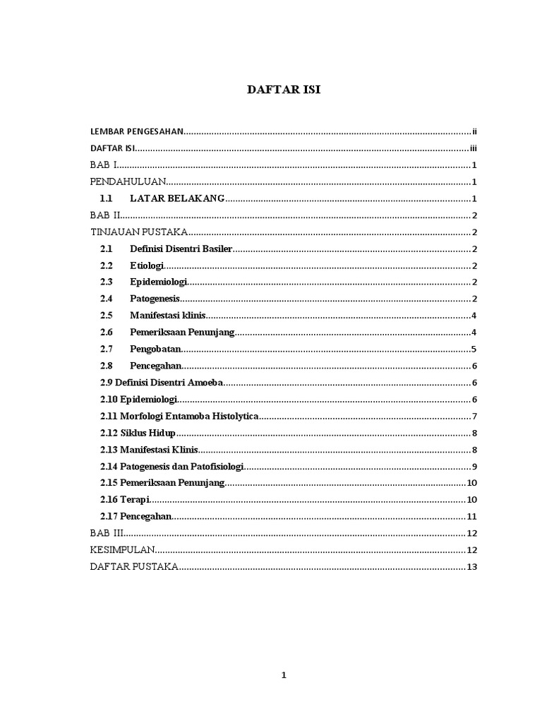 Disentri Amoeba Disentri Basiler | PDF