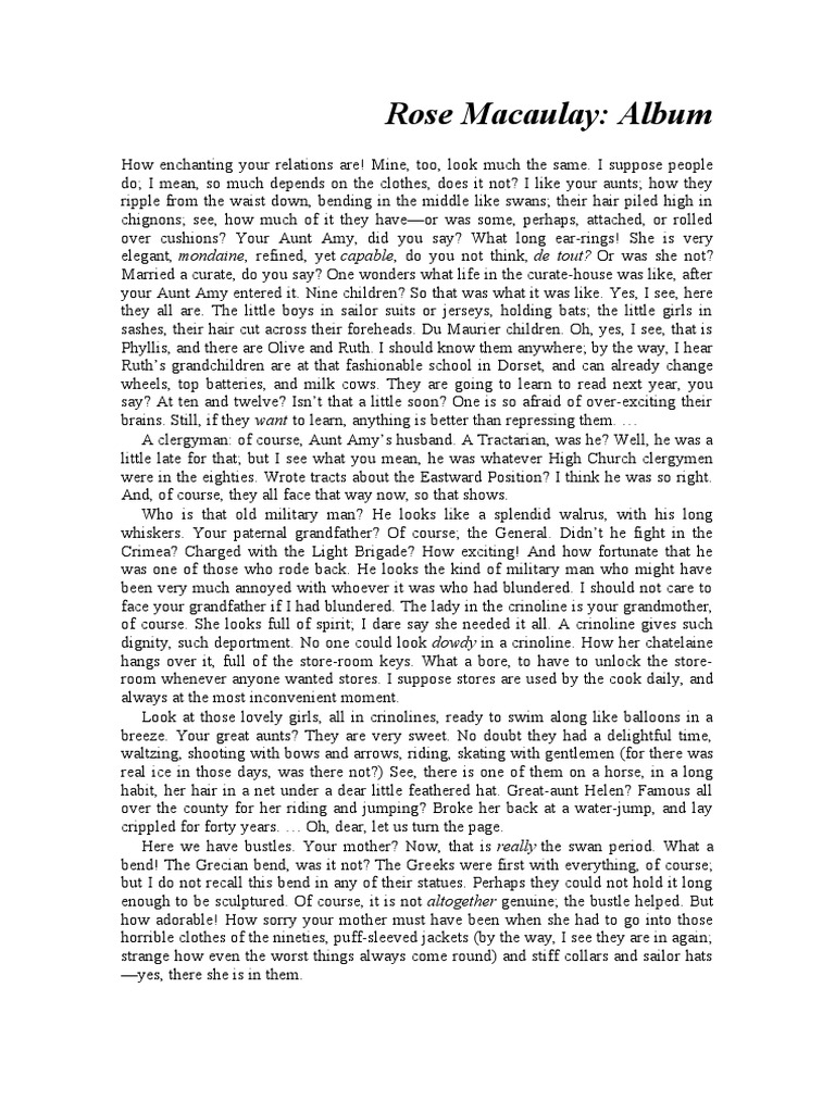 Rose Macaulay: Album | PDF