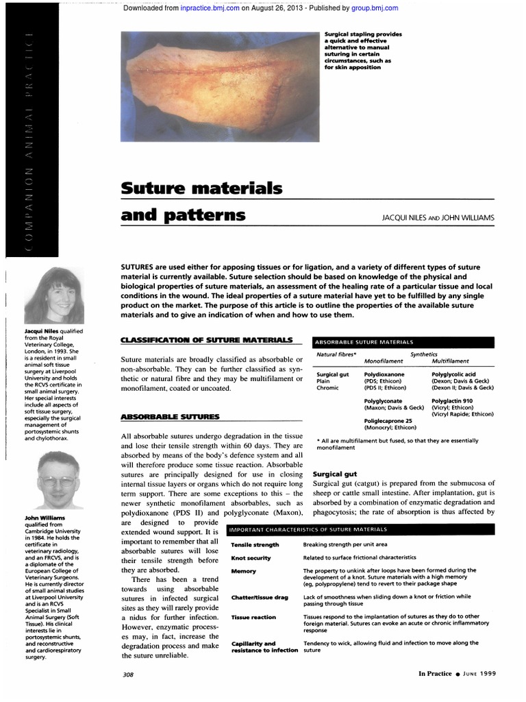 Suture Materials and Patterns PDF | PDF | Surgical Suture | Knot
