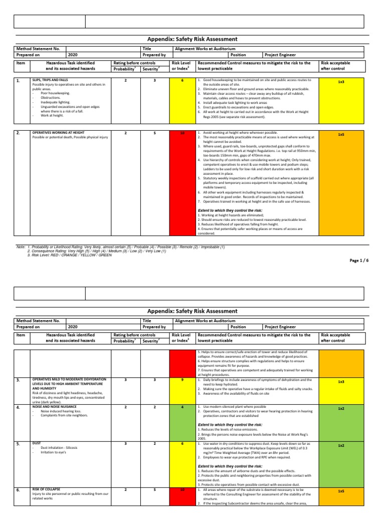 RISK ASSESSMENT - Screen Repairing | PDF | Risk Assessment | Risk