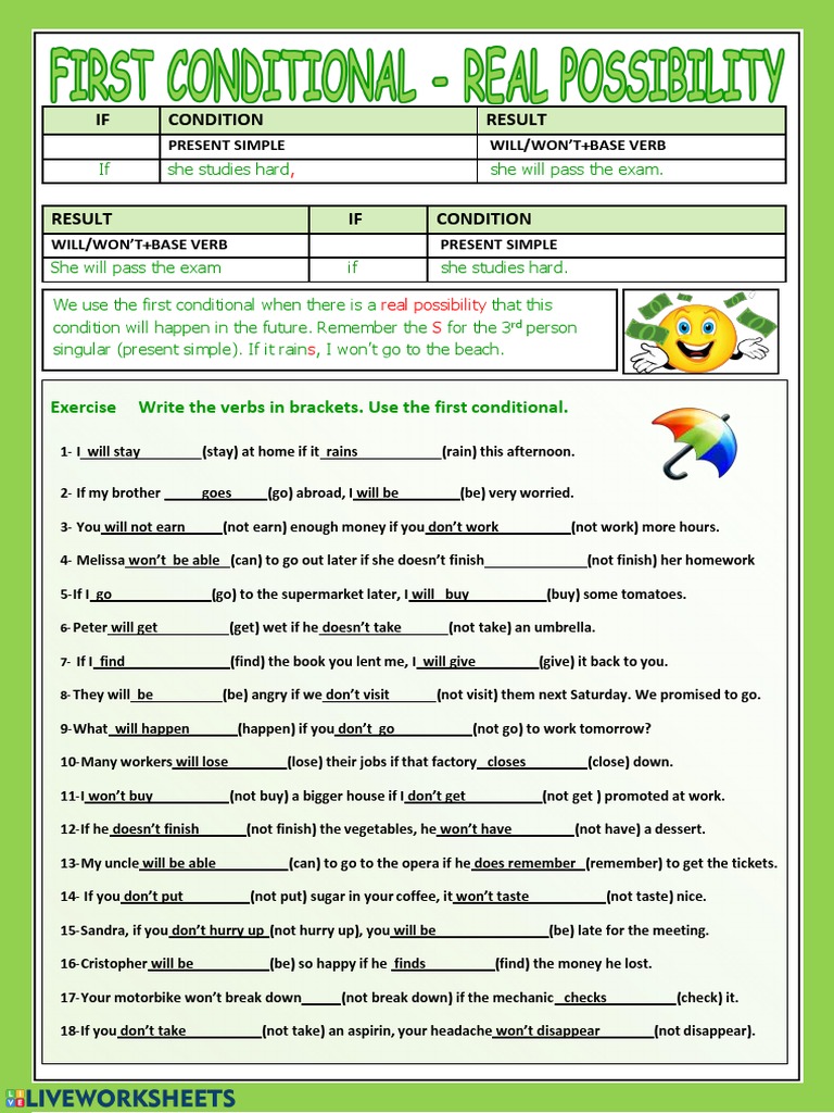 First Conditional | PDF | Language Mechanics | Morphology