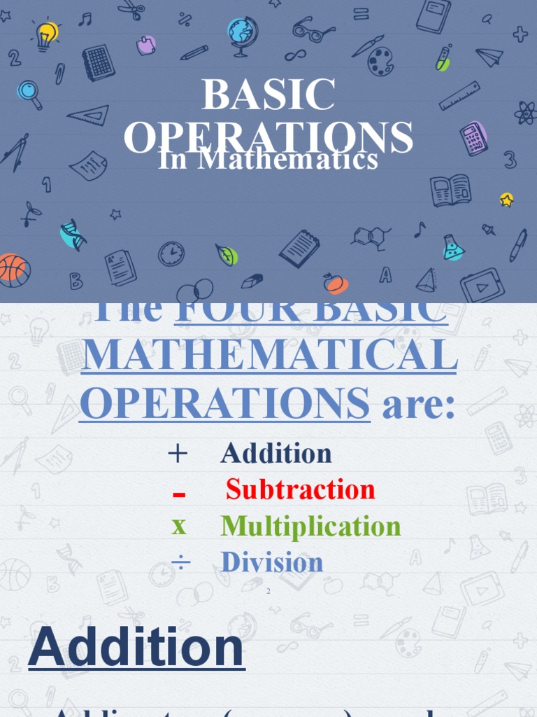 Basic Operations in Mathematics | PDF
