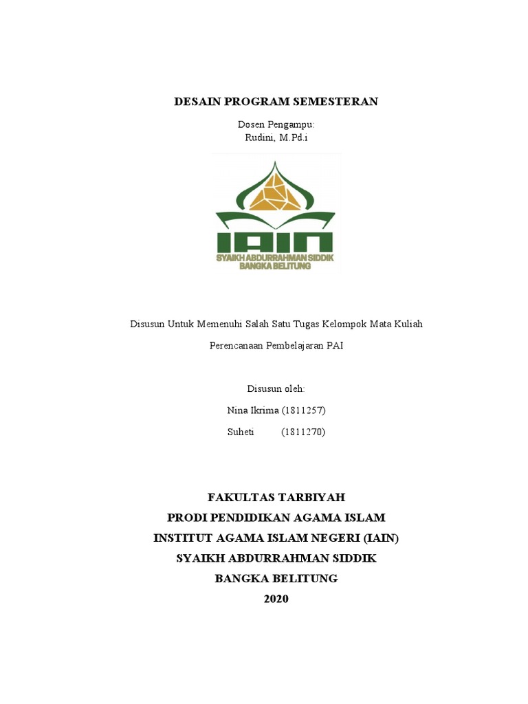 Desain Program Semester | PDF