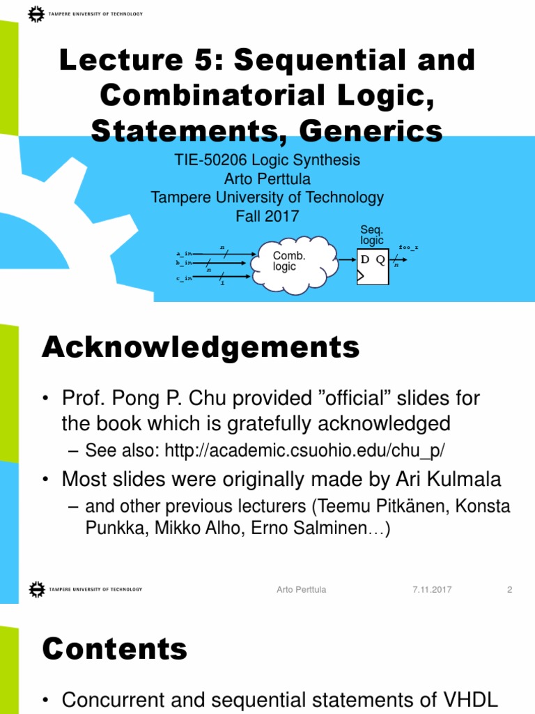Lecture 5 Combinatorial And Sequential Logic Pdf Control Flow 0075