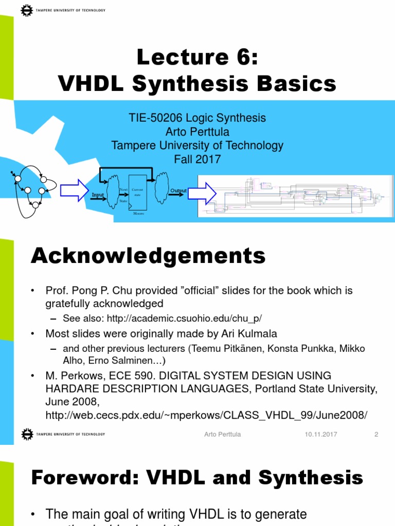 Lecture 6 - RTL Synthesis | PDF | Logic Synthesis | Field Programmable Gate Array