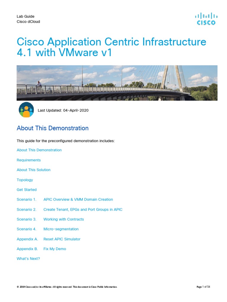 Cisco Application Centric Infrastructure 4.1 With Vmware V1: About This ...