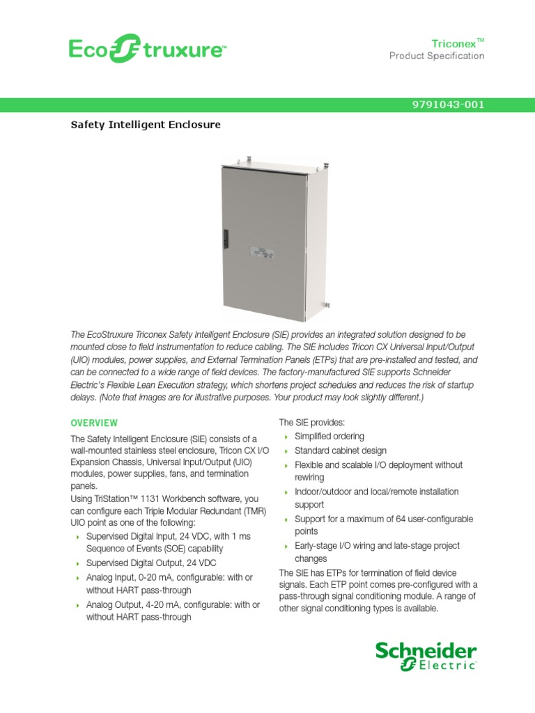 Safety Intelligent Enclosure: Triconex | PDF | Electrical Engineering ...