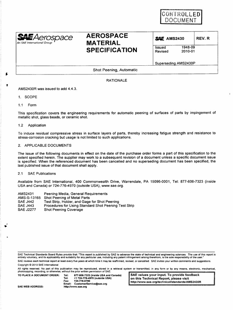 SAE - AMS 2430 Rev. D | PDF