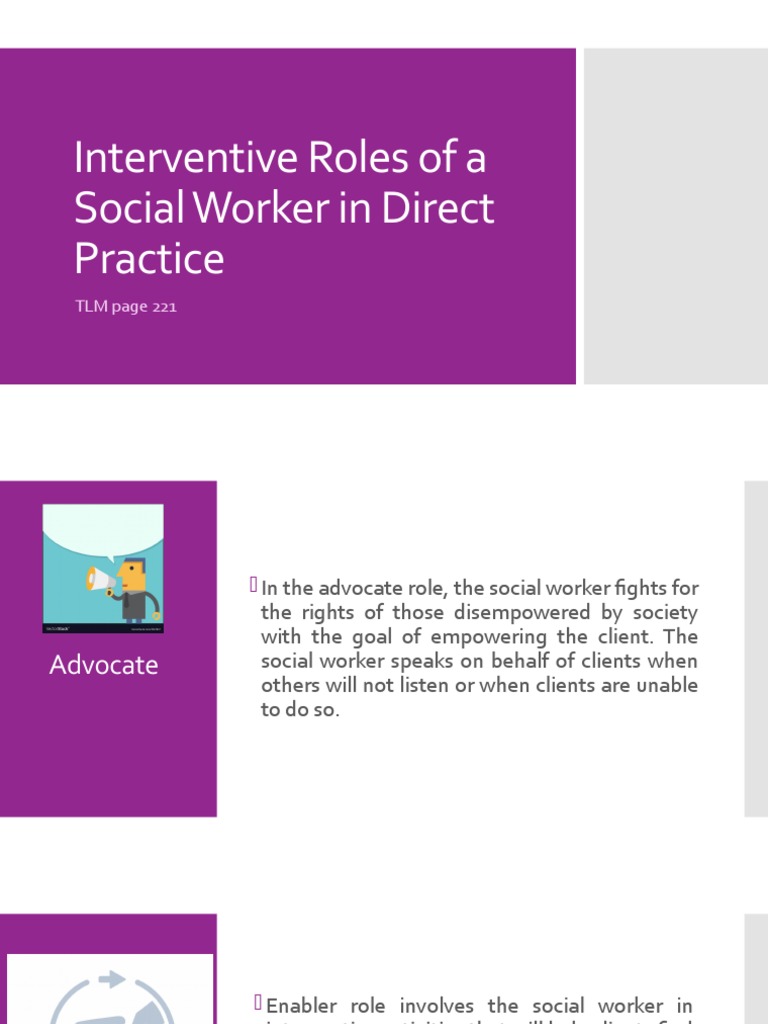 Roles of A Social Worker | PDF | Social Work | Community