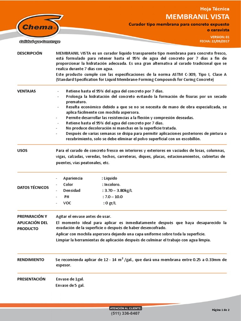 HT Membranil Vista V01.2017 | PDF | Hormigón | Agua