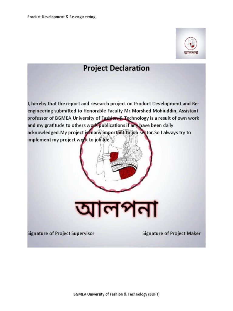Project Declaration: Product Development & Re-Engineering | PDF