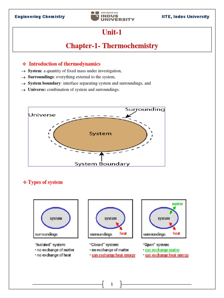 Unit-1 - Chapter-1 Thermochemistry PDF | PDF