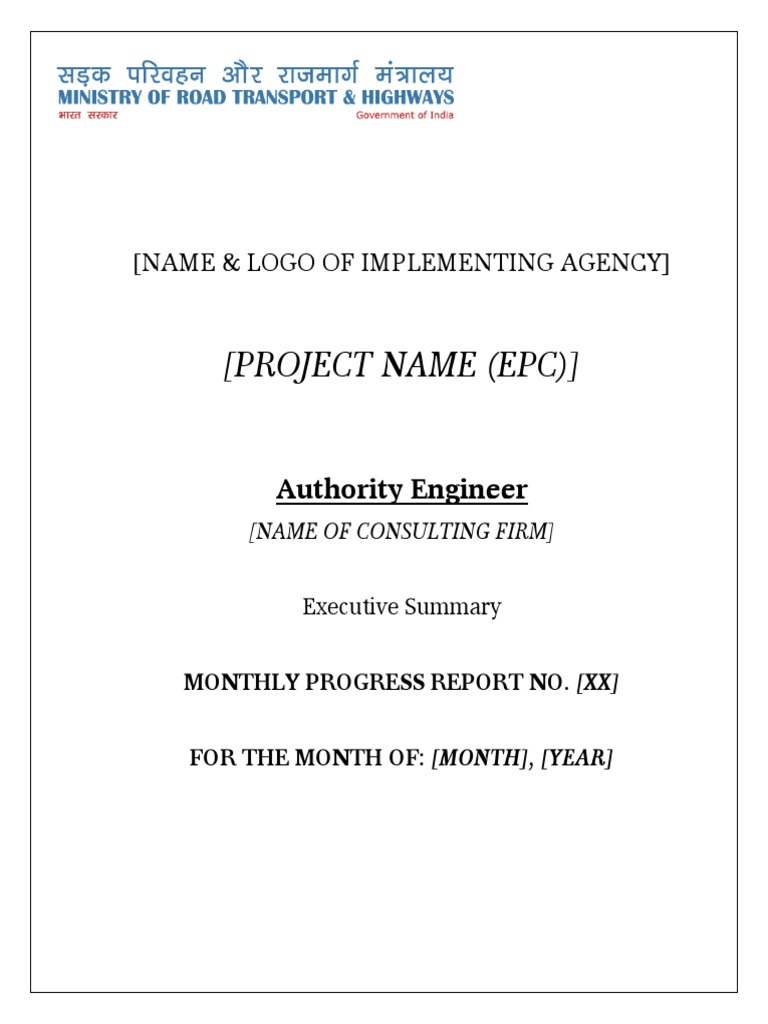 AE Executive Summary Formats - EPC - 1 | PDF | Road | Transport ...