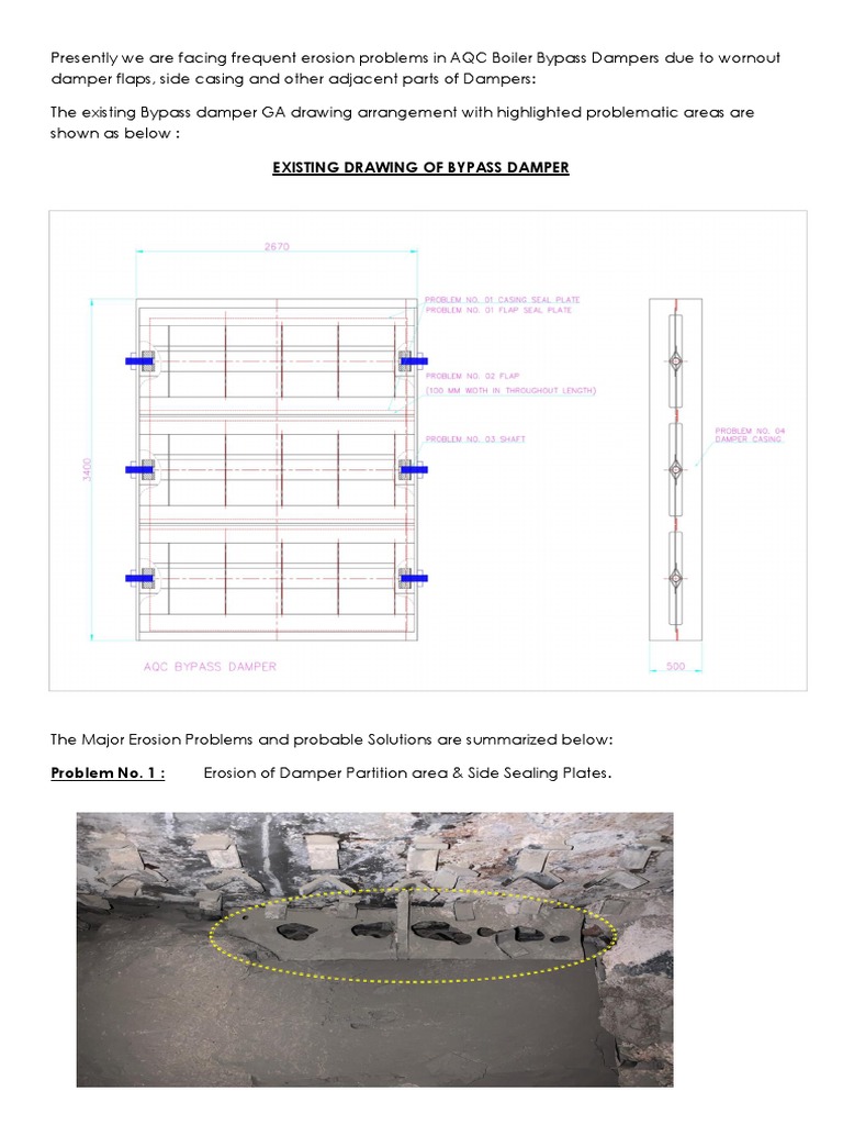 AQC Boiler Bypass Damper Erosion Solutions | PDF