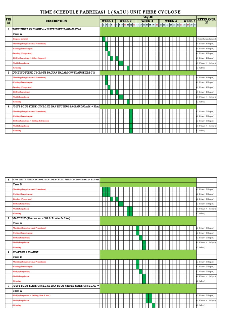 TIME SCHEDULE Update | PDF | Building Materials | Joining
