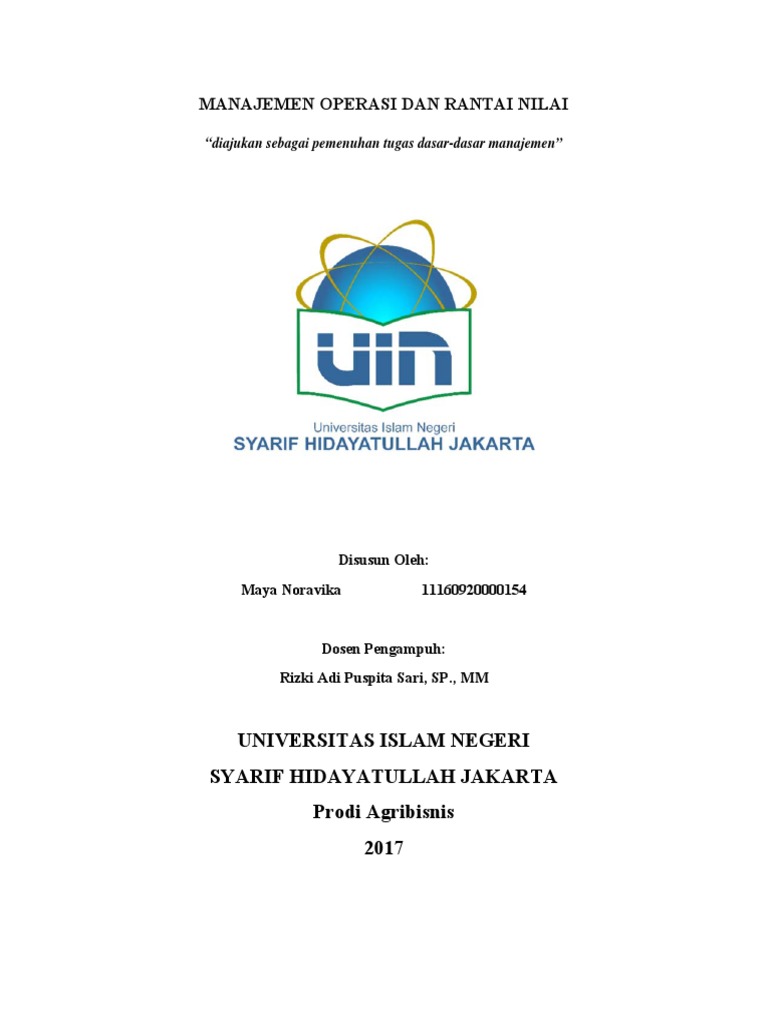 Makalah Manajemen Operasi-Maya Noravika | PDF