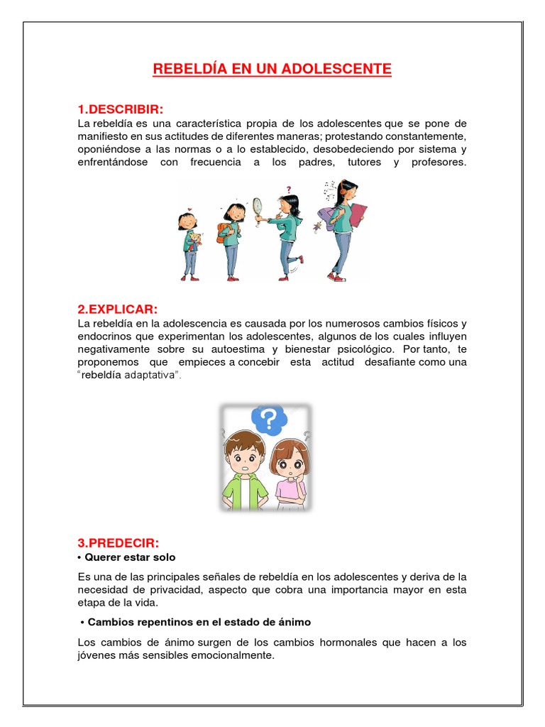 Rebeldía en Un Adolescente PDF | PDF