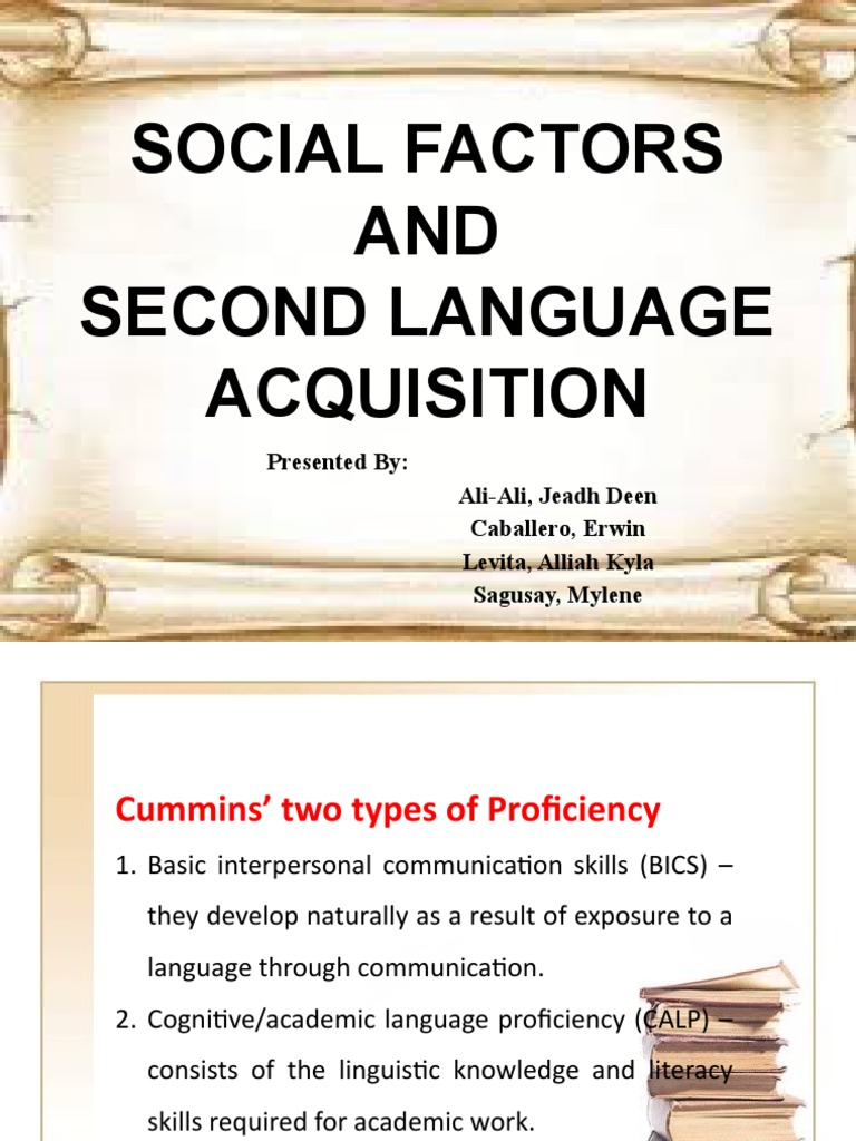 Social Factors in Language Acquisition | PDF | Second Language ...
