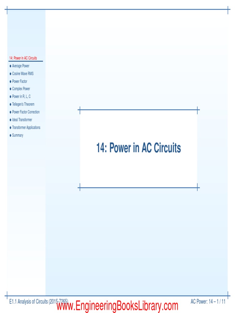 Power in AC Circuits | PDF | Root Mean Square | Alternating Current