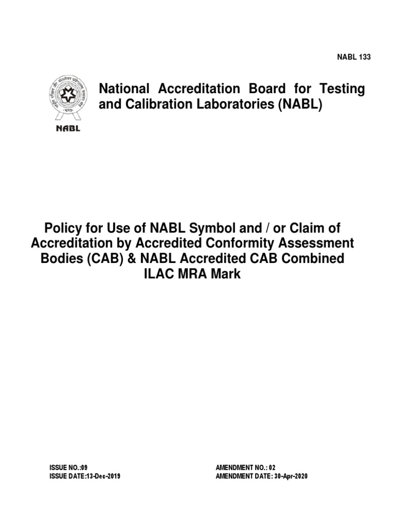 National Accreditation Board For Testing and Calibration Laboratories ...