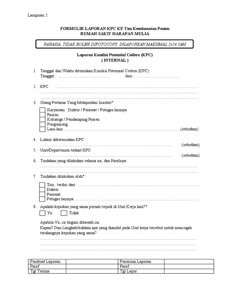 Format Laporan Kronologis Kejadian | PDF