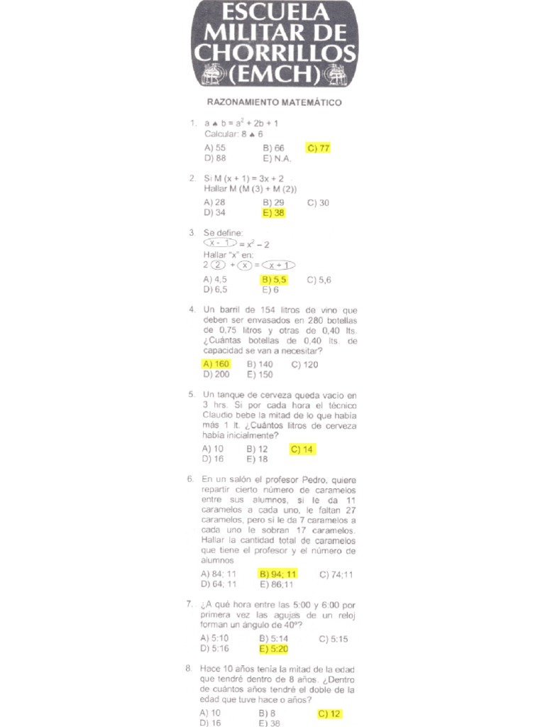 Examen Emch 202 PDF | PDF