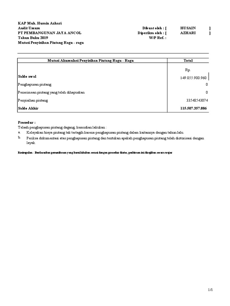 Tugas Audit Aksk | PDF