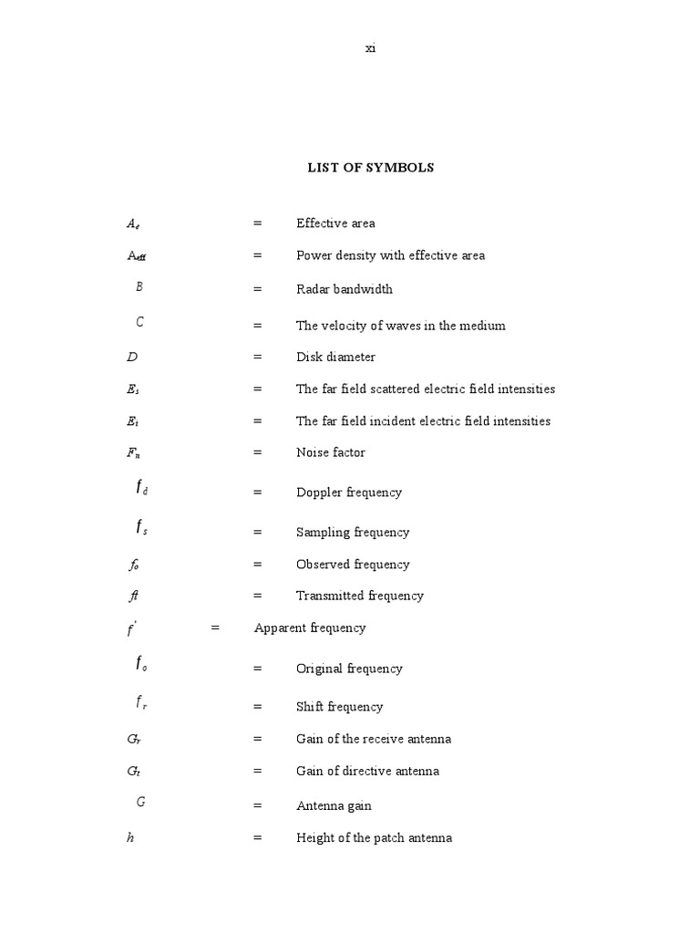 Antenna Symbols and Their Meanings | PDF | Antenna (Radio) | Radar