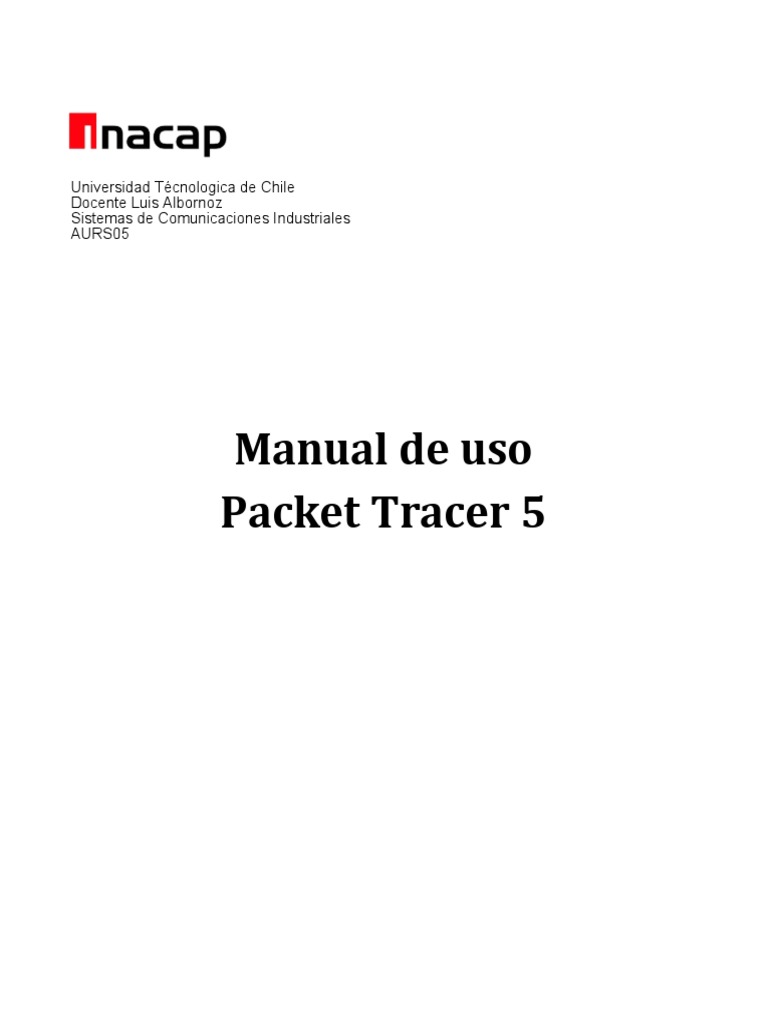 Manual de Uso Packet Tracer 5 Rev01 | PDF | Enrutador (Computación) | Interfaz de usuario