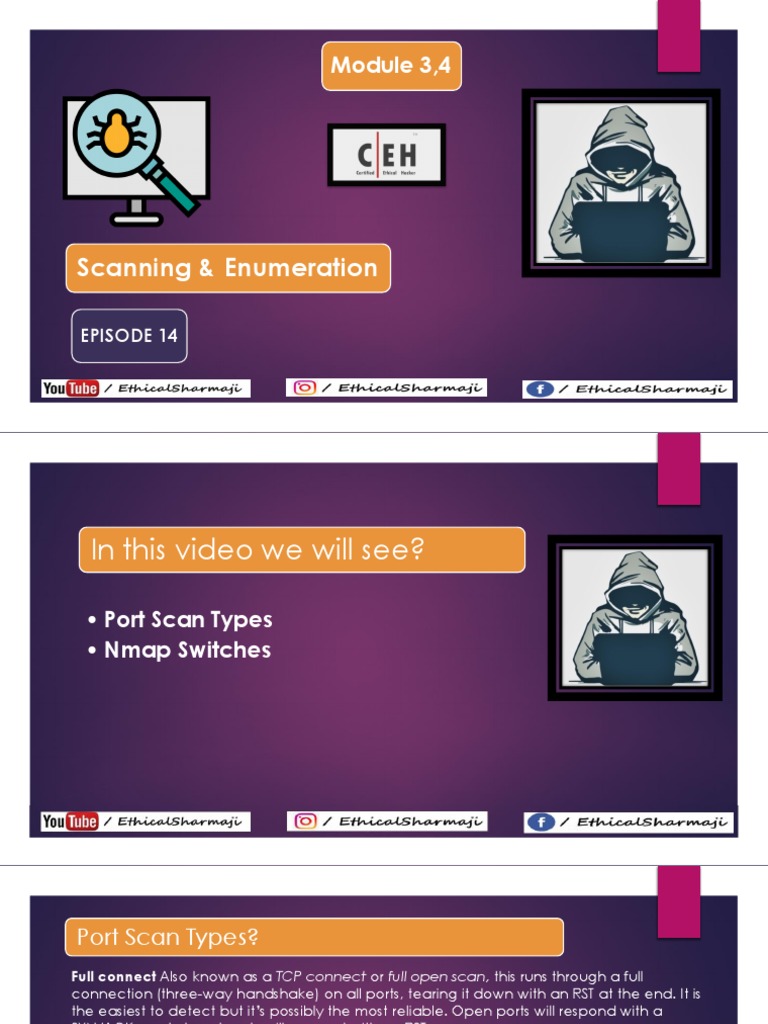 Scanning & Enumeration: Module 3,4 | PDF