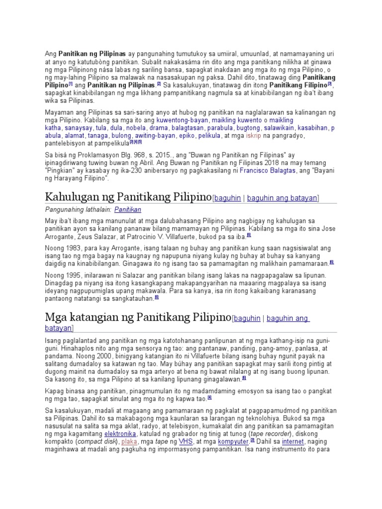 Panitikan Ref 1 | PDF