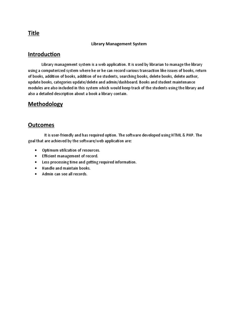 Library Management System | PDF