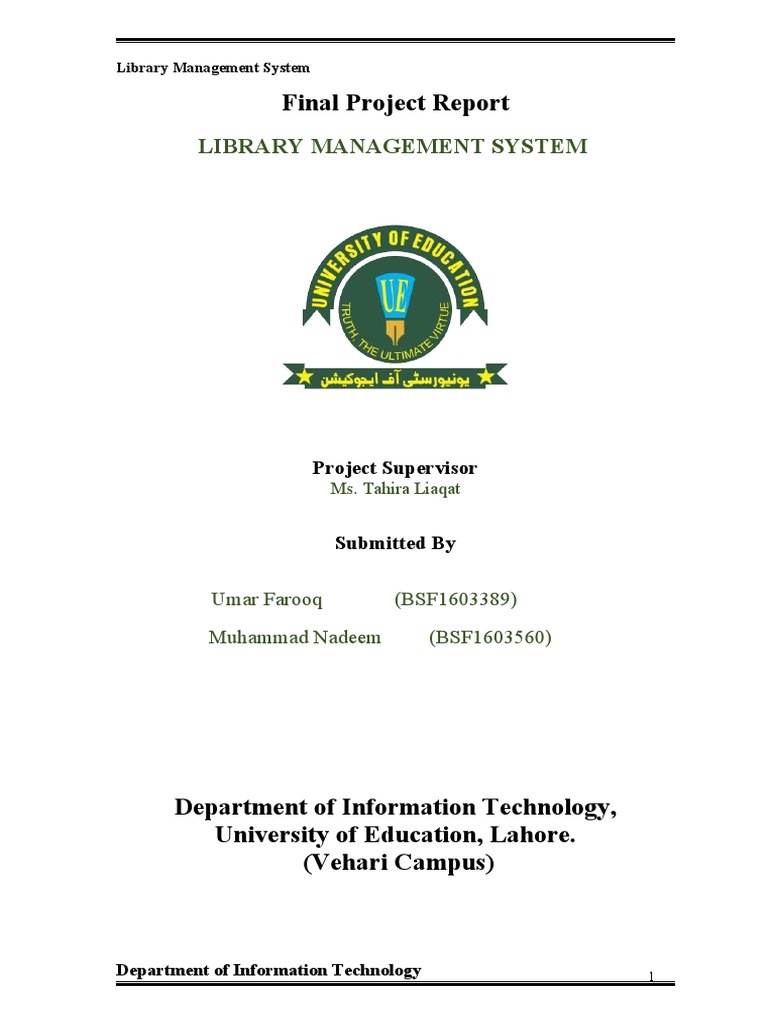 Final Project Report: Library Management System | PDF | Html | Html Element