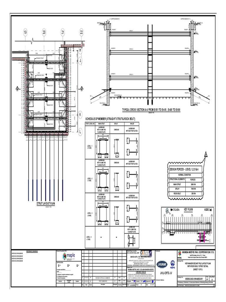 Vidyanagri Secant Pile Layout Plan | PDF | Civil Engineering ...