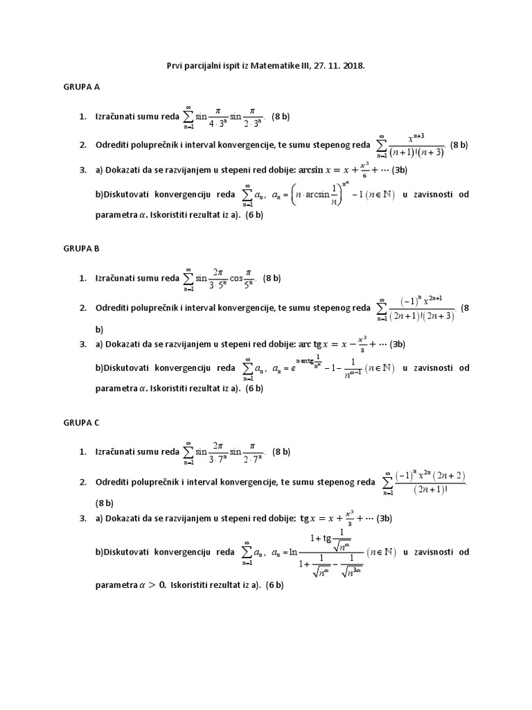 Matematika III 2019 | PDF