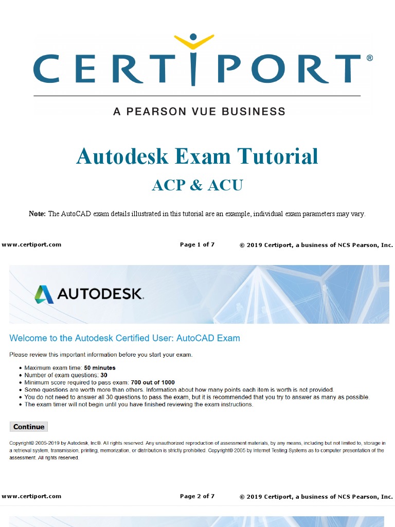 Autodesk Exam Tutorial: Acp & Acu | PDF