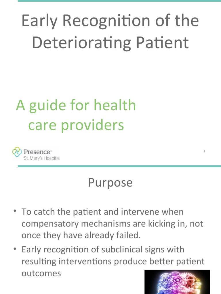 Early Recognition of The Deteriorating Patient: A Guide For Health Care ...