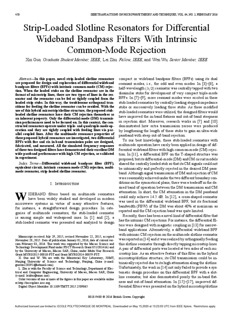 Common Mode Rejection | PDF | Filter (Signal Processing) | Transmission ...