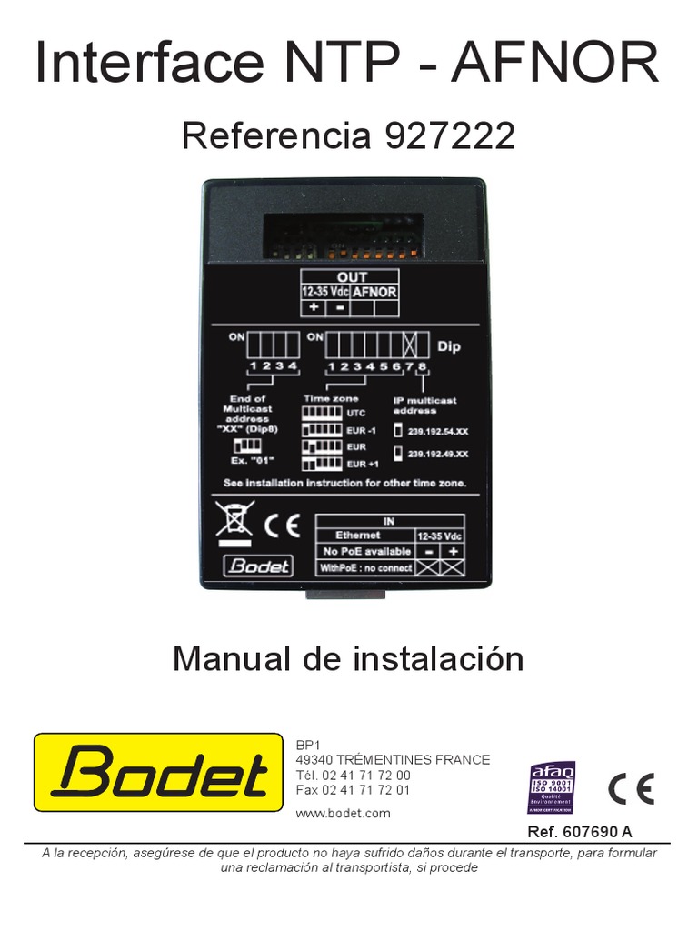Instalación y Configuración de Interface NTP AFNOR | PDF | Estándares de red | Informática
