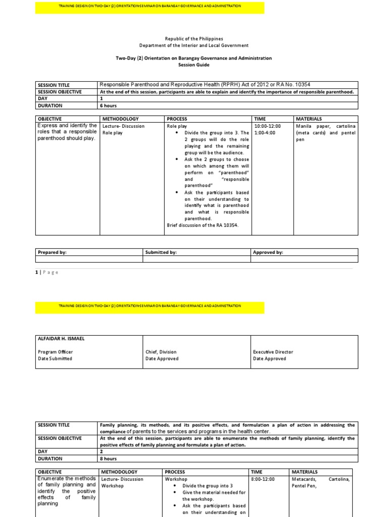 Family Planning Session Guide 2 | PDF | Family Planning | Parenting