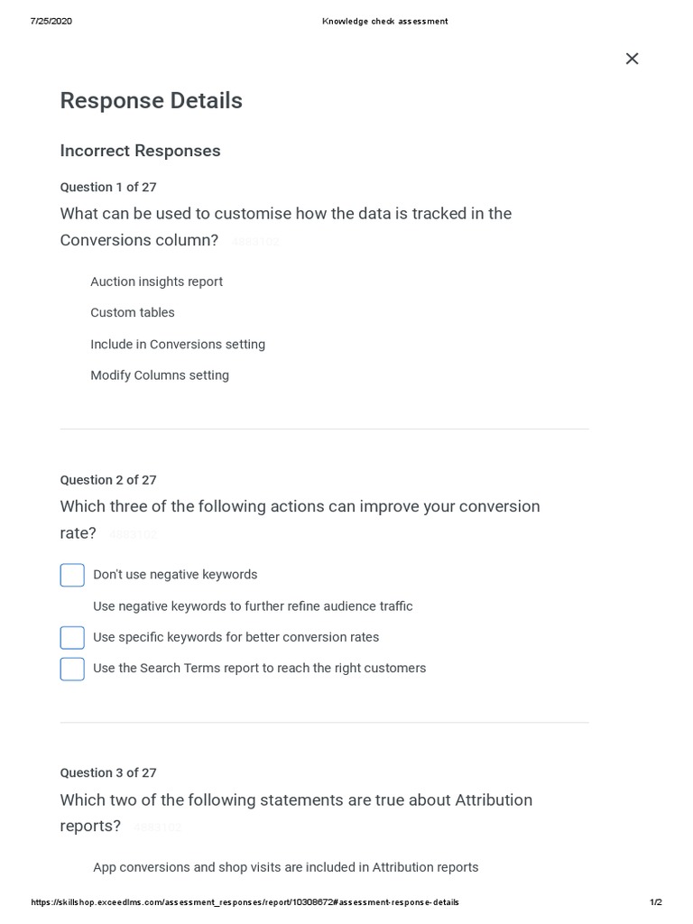 Knowledge Check Assessment | Download Free PDF | Question | Communication