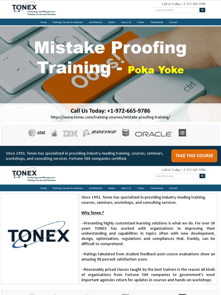 Mistake Proofing Poka Yoke | PDF | Mindset | Cognition